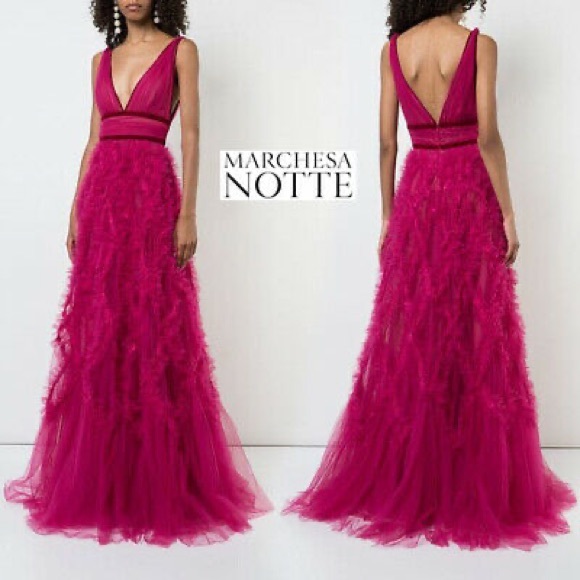 Marchesa | Dresses | Marchesa Notte Berry Gown | Poshmark